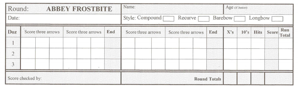 Scoring – Abbey Bowmen Faversham